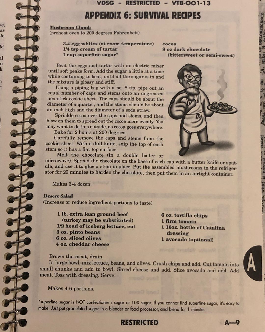 Reminder that the first Fallout’s manual included recipes - Skinner Co.